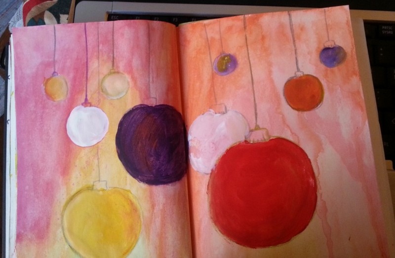Globulete sclipitoare – Mixed Media & Art Journaling with Love